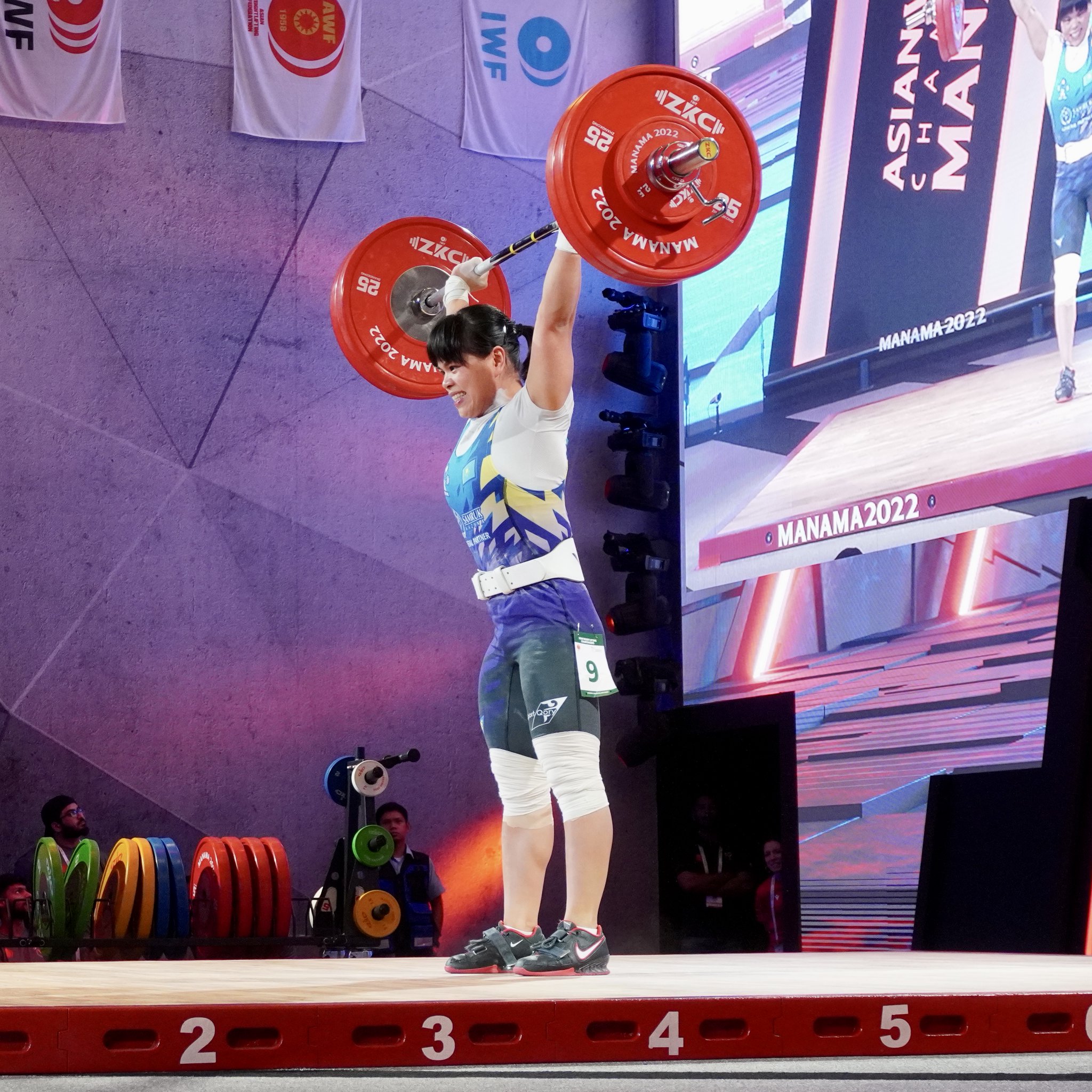 IWF on Twitter: "2022 Asian Championships - W55kg C&J medalists: 🥇Zulfiya Chinshanlo (KAZ ...