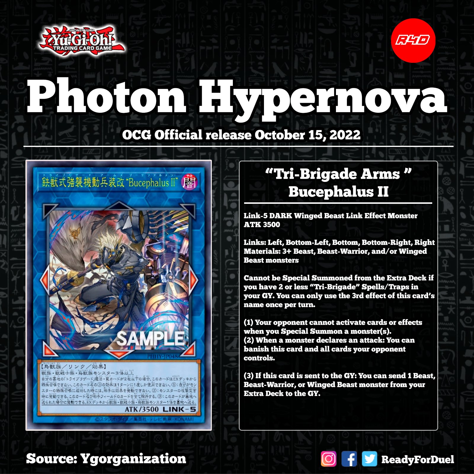 ReadyForDuel on Twitter: "New Link-5 Tri-brigade #遊戯王 #OCG #TCG #YGO # ...