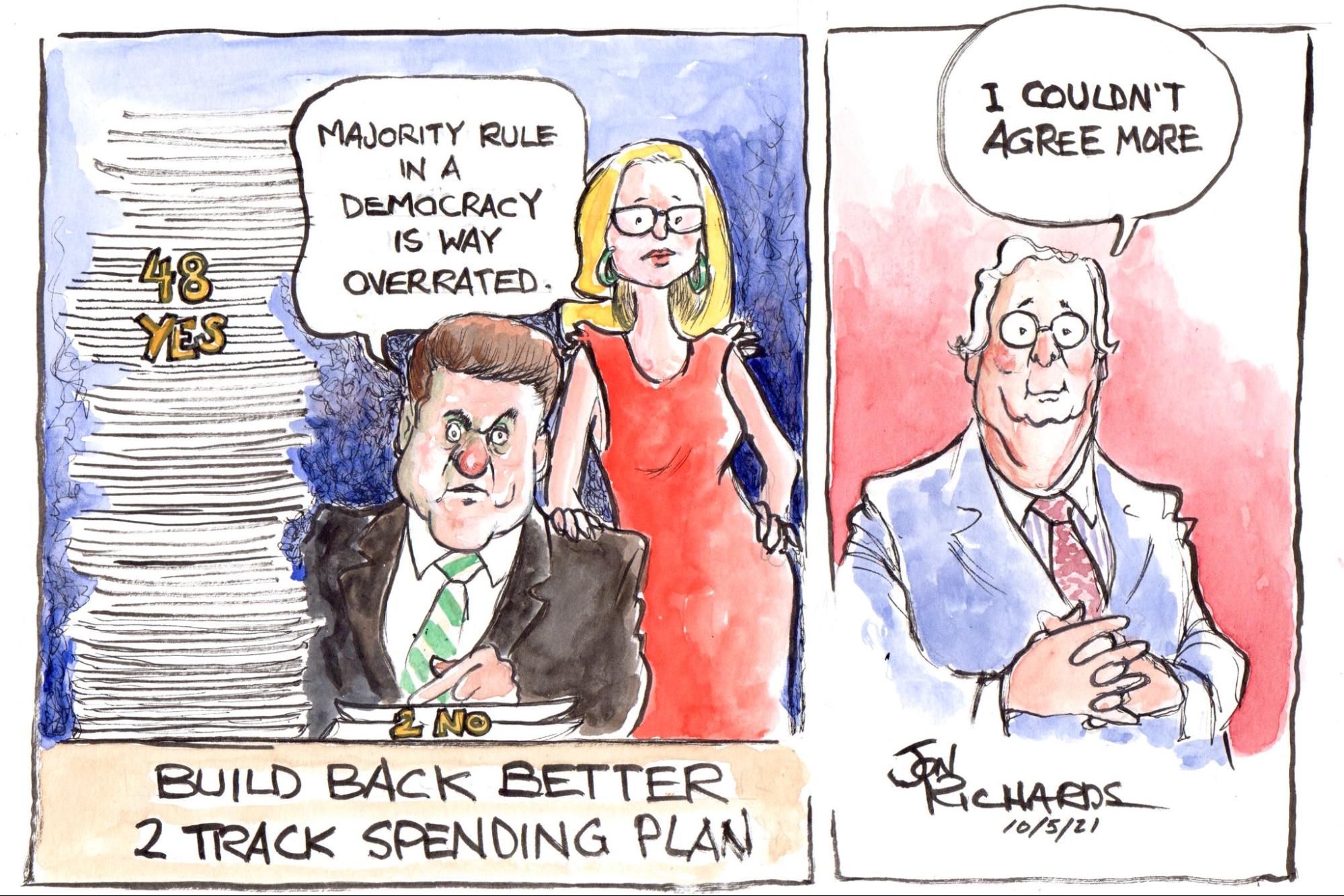 Editorial & Political Cartoons on Twitter: "Jon Richards (2021) #Manchin #Sinema https://t.co ...