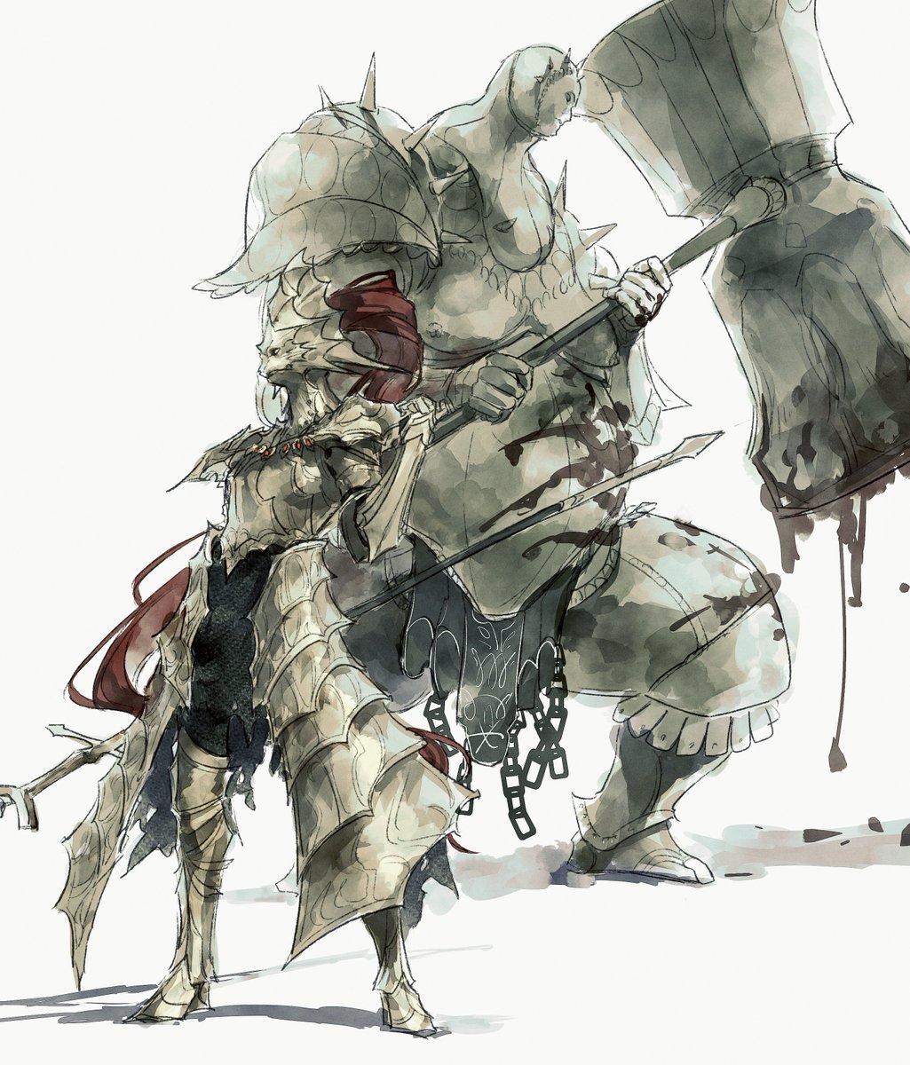 THE ART OF VIDEO GAMES on Twitter: "Fan art | Dark Souls - Dragon Slayer Ornstein and ...
