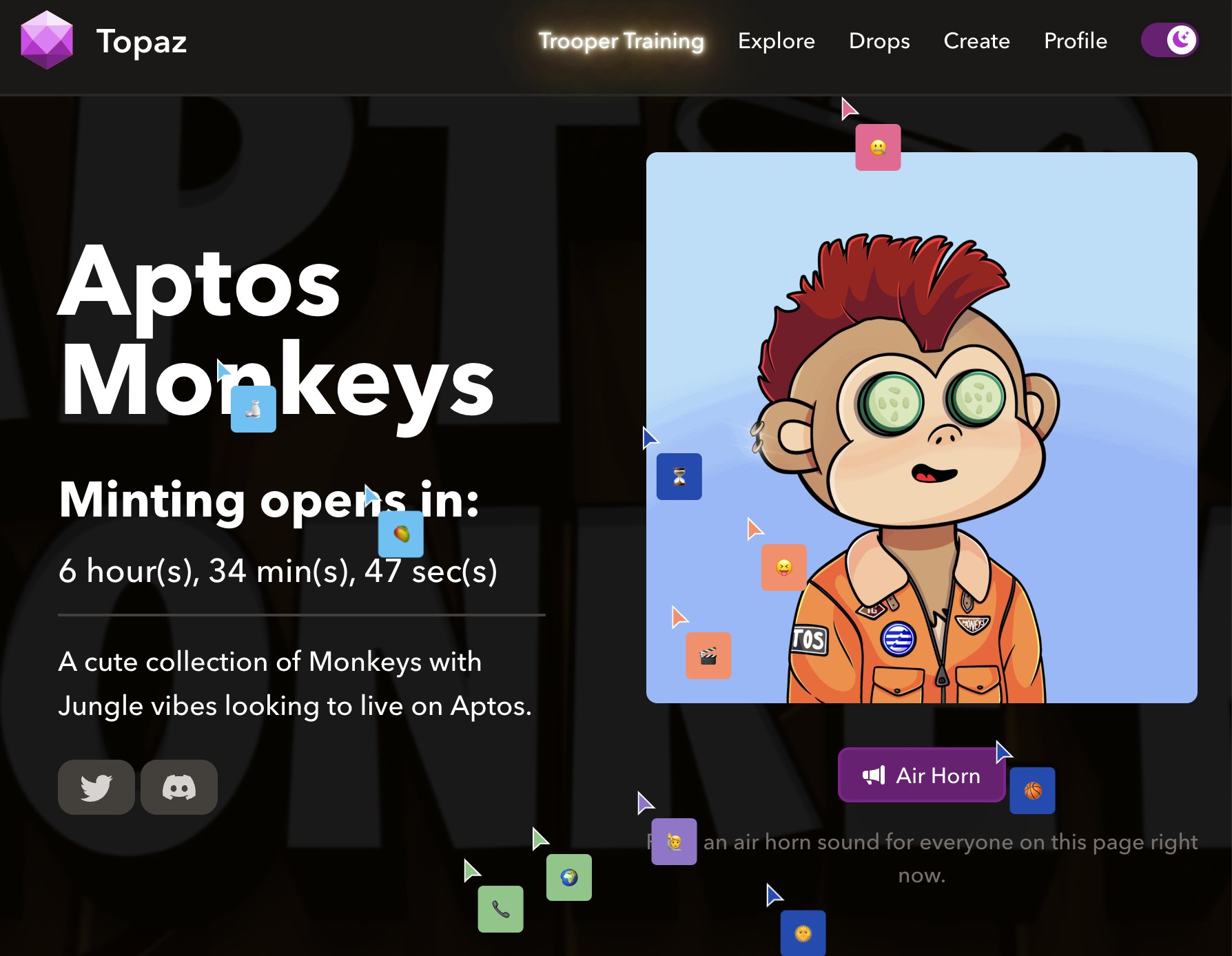 Topaz - Aptos NFT Marketplace on Twitter: "Who's getting ready? https://t.co/ytCQaaA51C" / Twitter