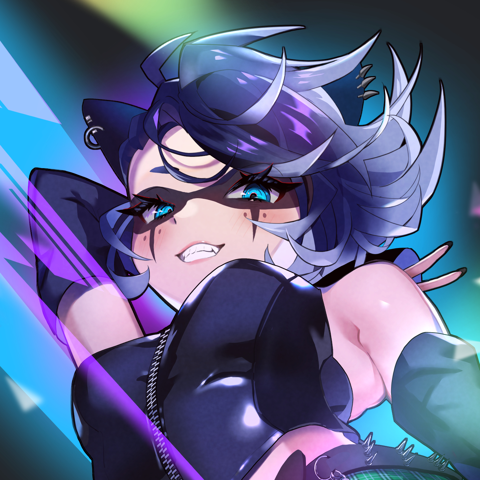 Yu Arima ️Illustrator/Live2D on Twitter: "Punk Style Snuffy🦝💙 #snuffyart https://t.co/JutAn7azwe ...