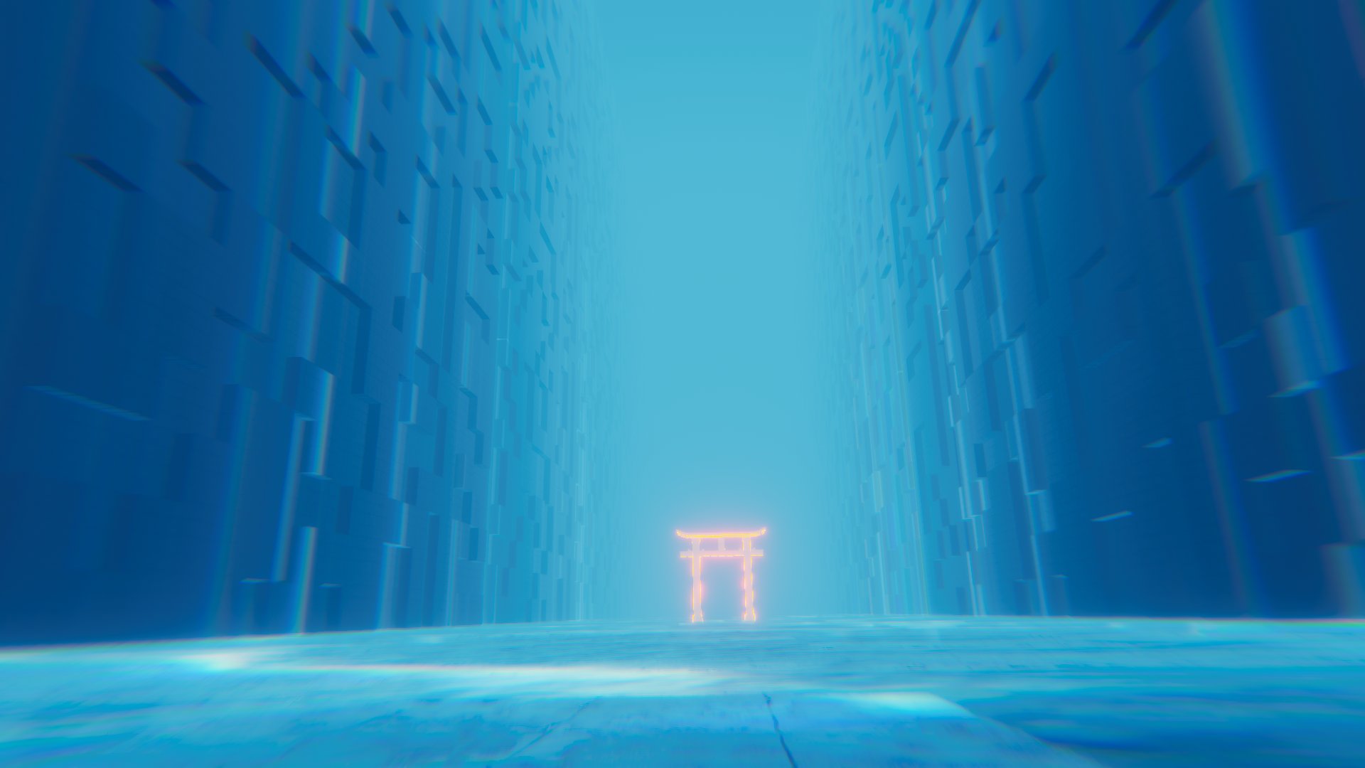 Charlotte(シャル) @VRchat on Twitter: "Memories 作者：オーゼンOzen氏 どこか巨大な水槽の底、ゆらぐ水面と波紋がきれい。大きな赤い鳥居が妖しく光って ...