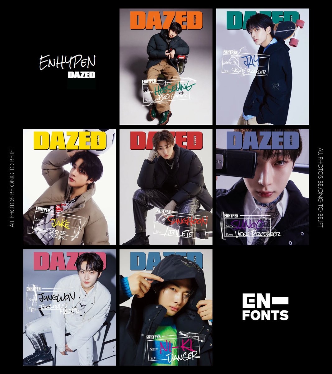 ENHYPEN FONTS #EN_SADAME on Twitter: "ENHYPEN 2022 DAZED KOREA FONT 📓 Anton : http://vo.la ...