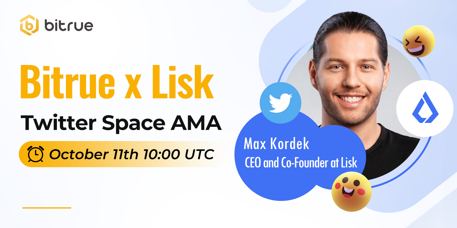 Bitrue on Twitter: "🥳Bitrue x Lisk Twitter Space AMA 🗺 Join our Twitter Space: https://t.co ...