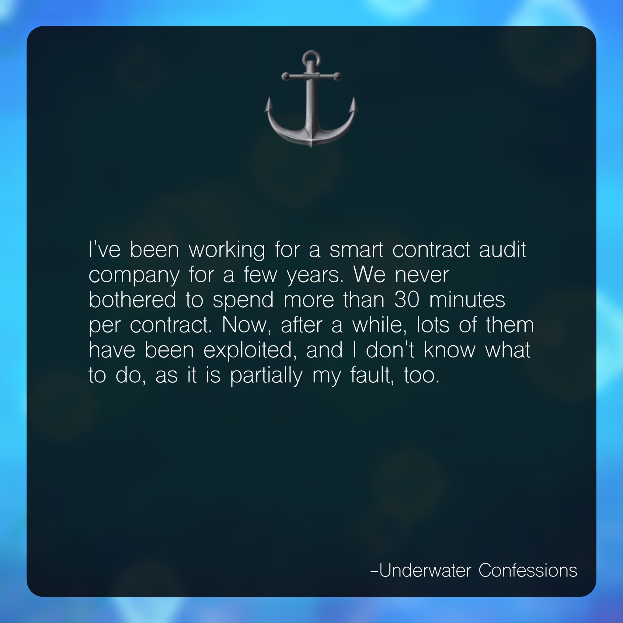 UNDERWATER CONFESSIONS on Twitter: "Now, after a while, lots of them have been exploited, and I ...