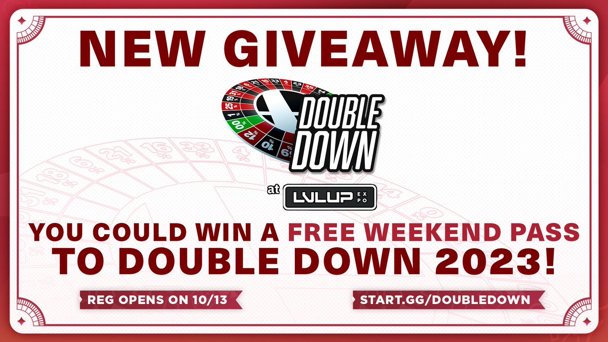 Double Down 2022 on Twitter: "Double Down registration opens THIS THURSDAY (10/13) at 5PM PT ...