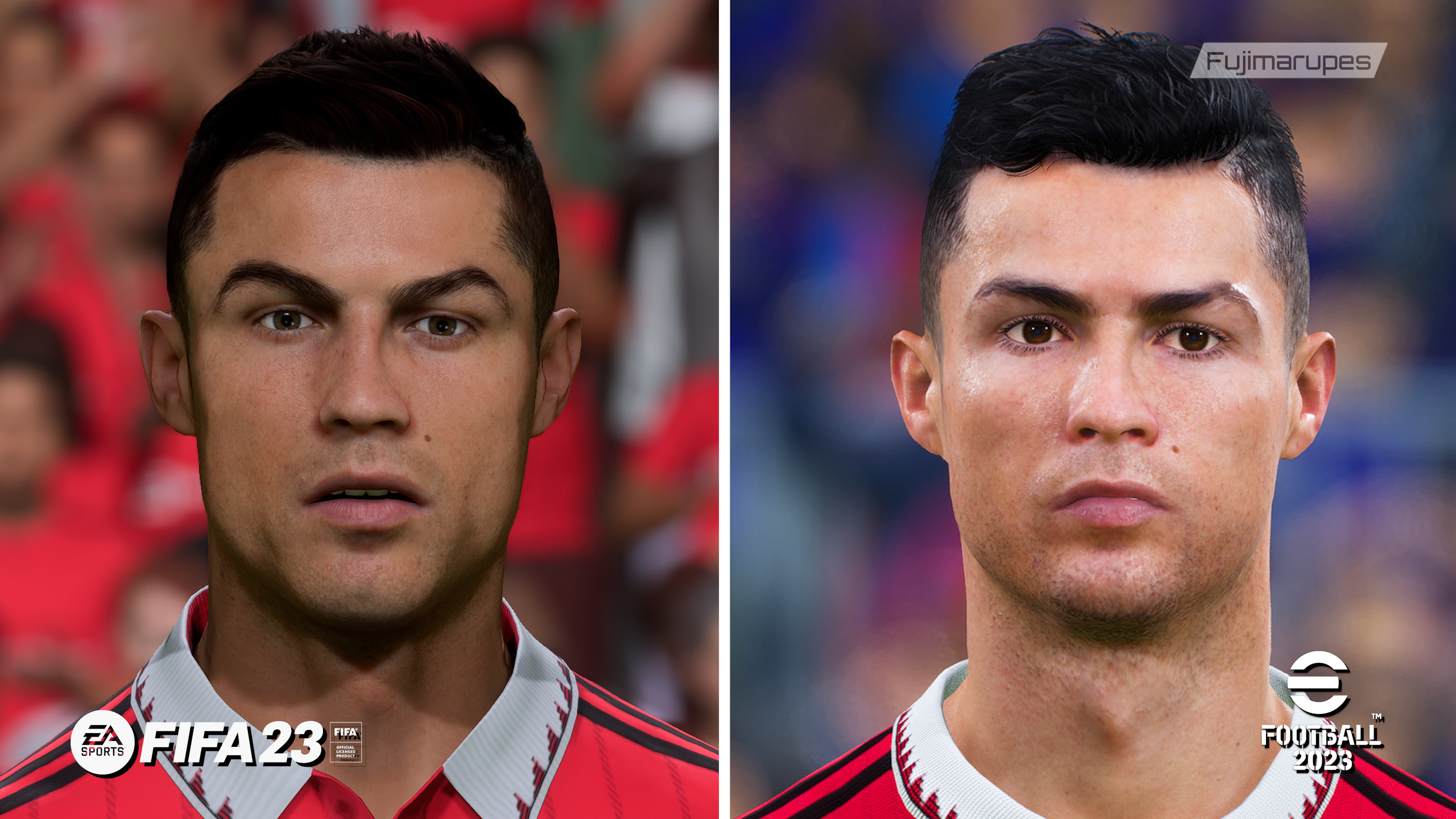 Fujimarupes on Twitter: "#FIFA23 vs #efootball2023 🔥 Cristiano Ronaldo, Antony, Lisandro ...