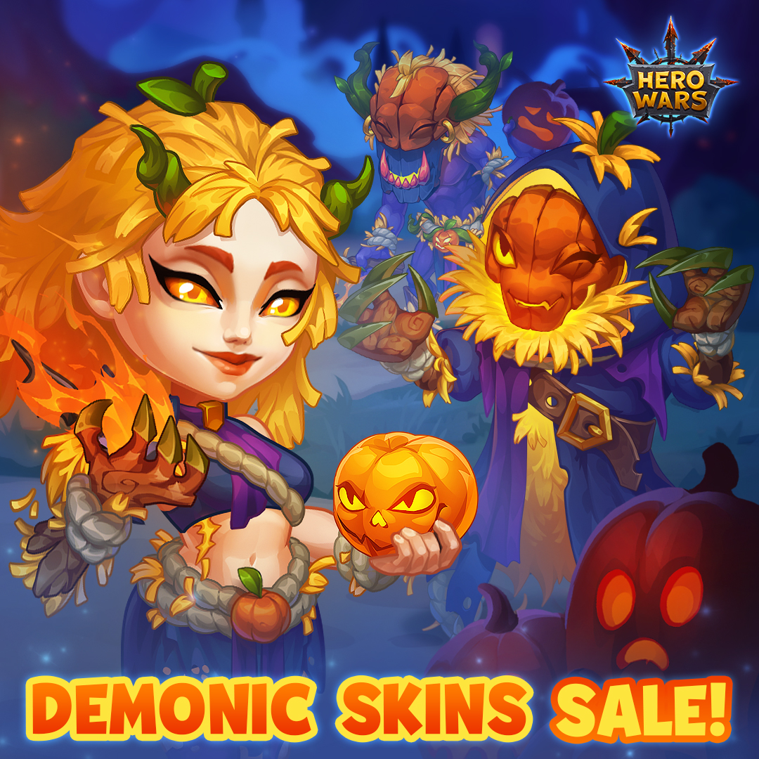 Hero Wars Mobile On Twitter Skins Sale Is Taking Place In Dominion Unlock New Demonic Skins