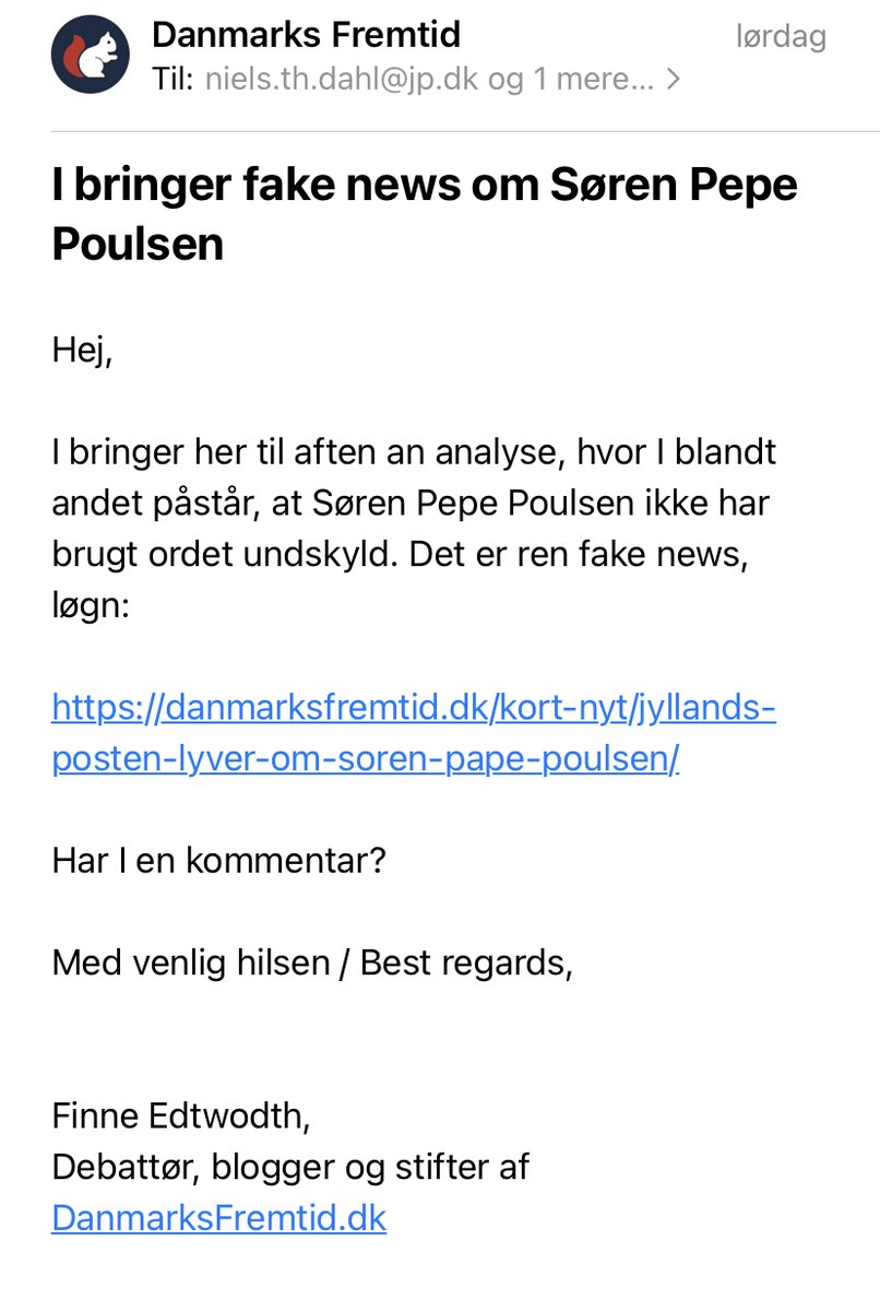 Danmarks Fremtid on Twitter: "Beviset på, henvendelse til @jyllandsposten @Marchen_Neel og ...