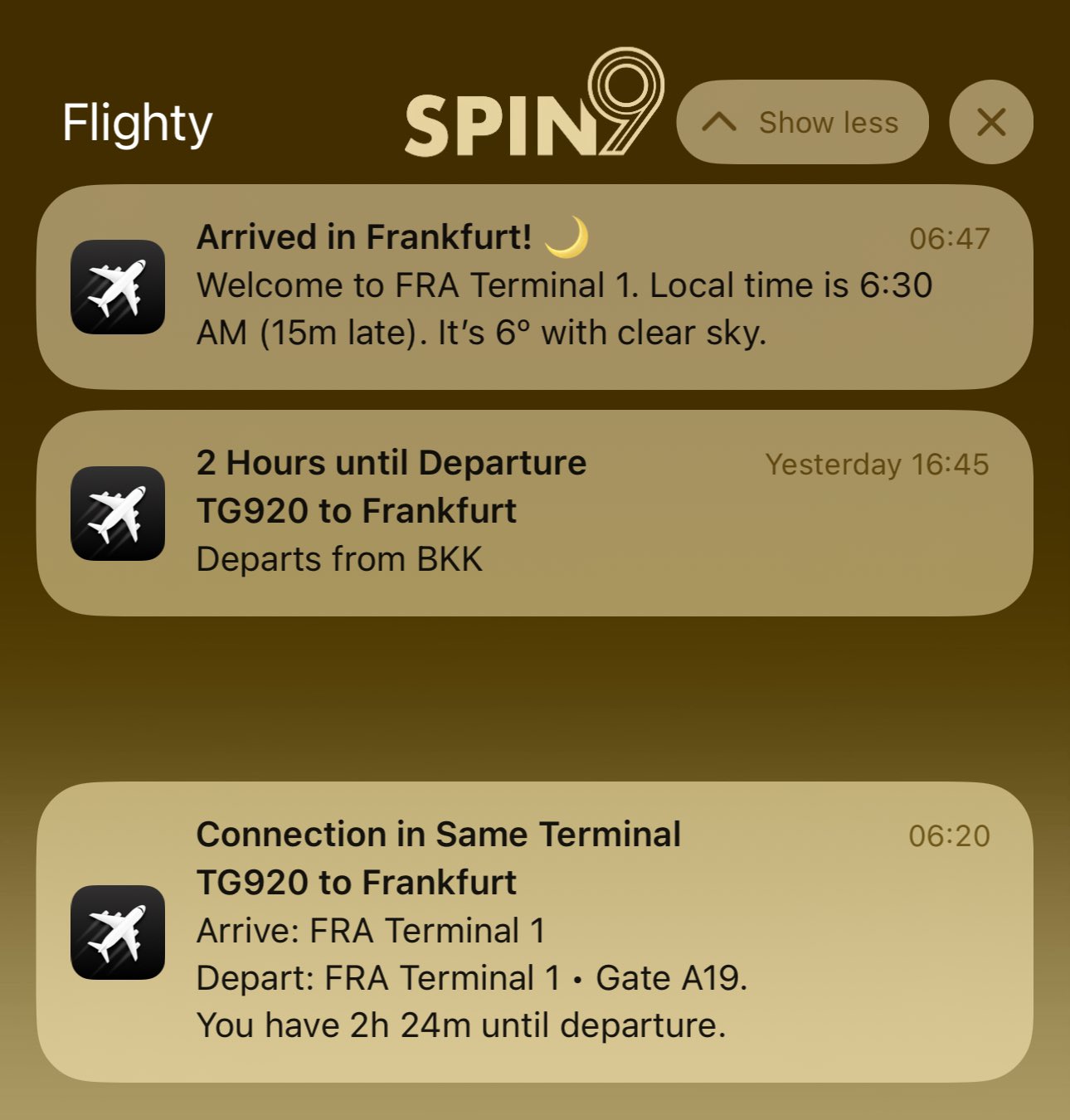 spin9 on Twitter: "แอพ Flighty คือชนะเลิศมาก วันที่มีเดินทาง ต่อเครื่อง ได้โนติเรียลไทม์ ข้อมูล ...