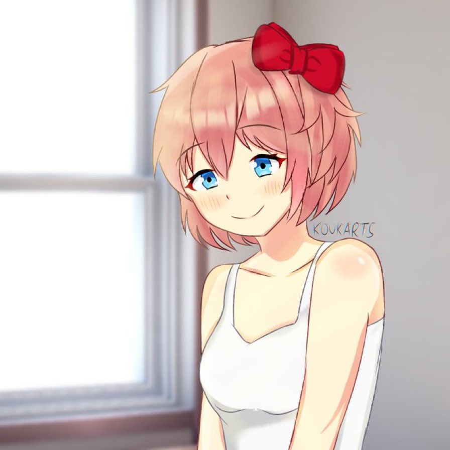 Daily Pics Of Sayori On Twitter Day 333 Sayori Staring At Ya On The Floor Sayori Ddlc