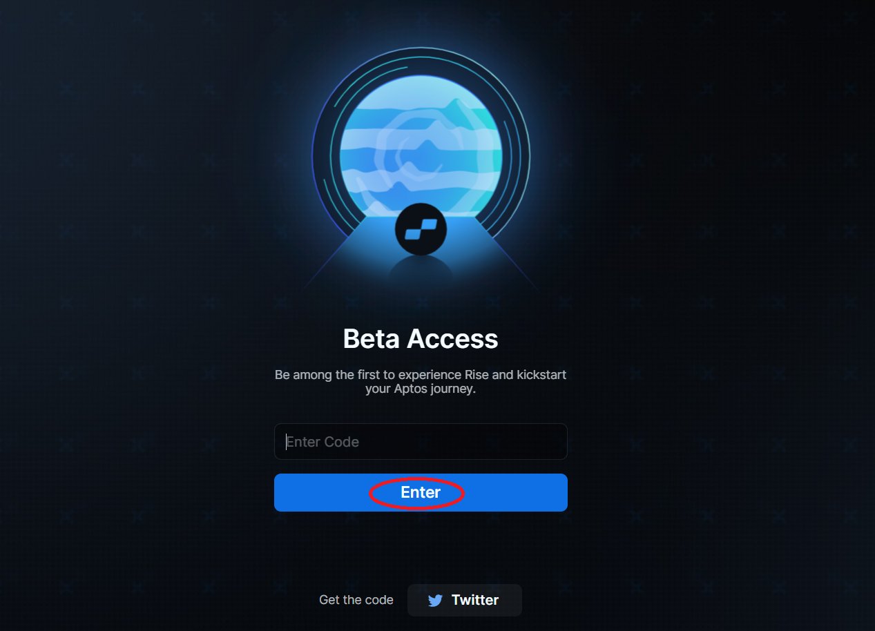 Aptos Insiders on Twitter: "2/ You can enter a code to access Beta version "APTOS_AUTUMN" 😍 ...