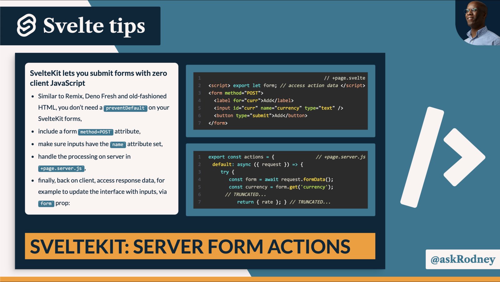 Rodney on Twitter: "Just updated the video on using fetch with ♥️ Svelte to include the new ...