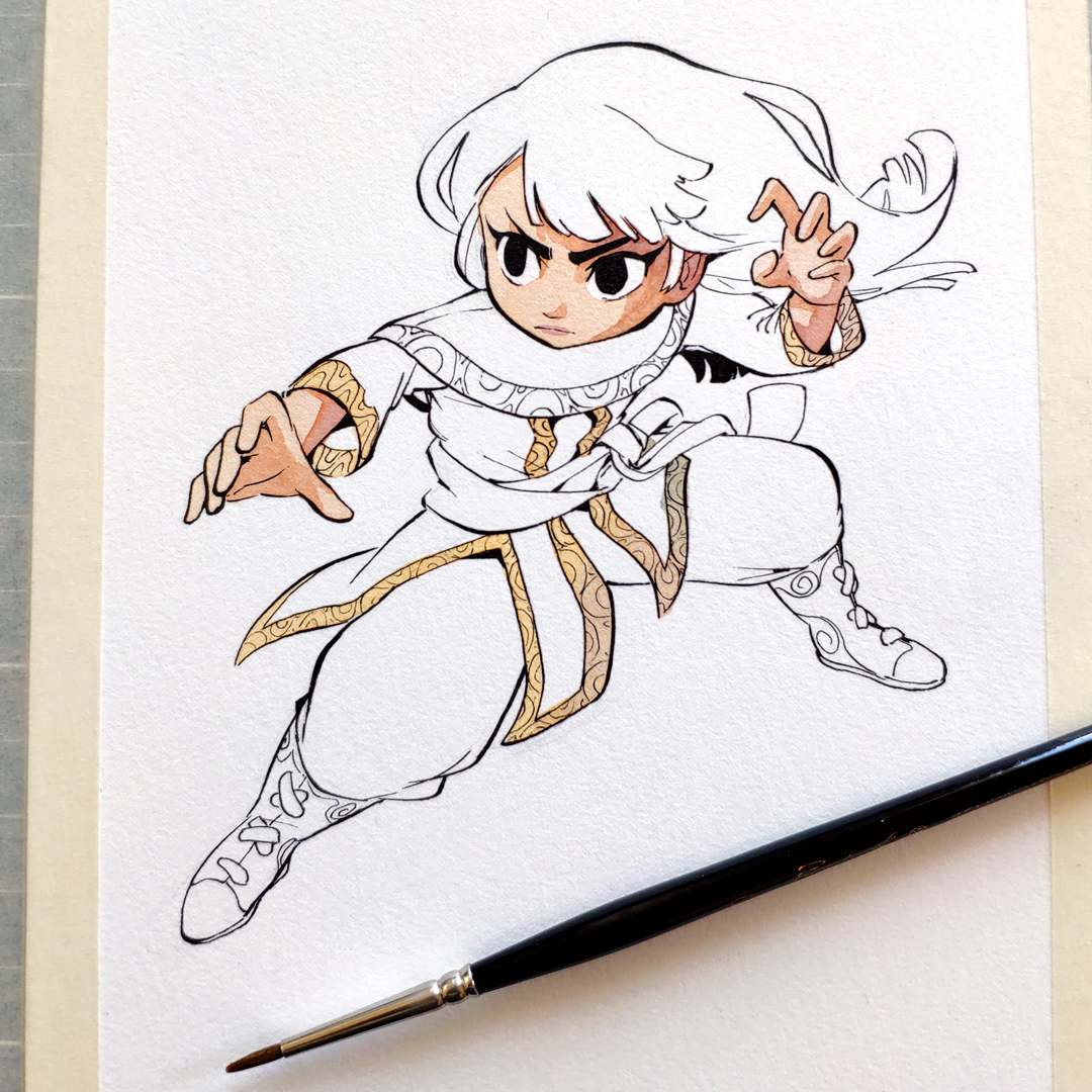 「Process!sketch / inking via light box / 」|Marcel Mosqiのイラスト