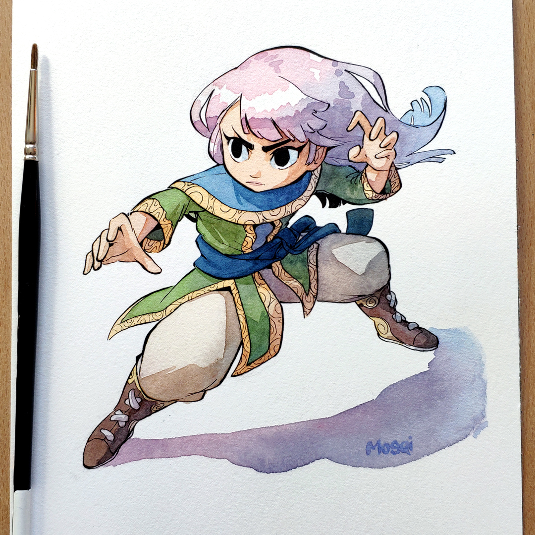 「Process!sketch / inking via light box / 」|Marcel Mosqiのイラスト