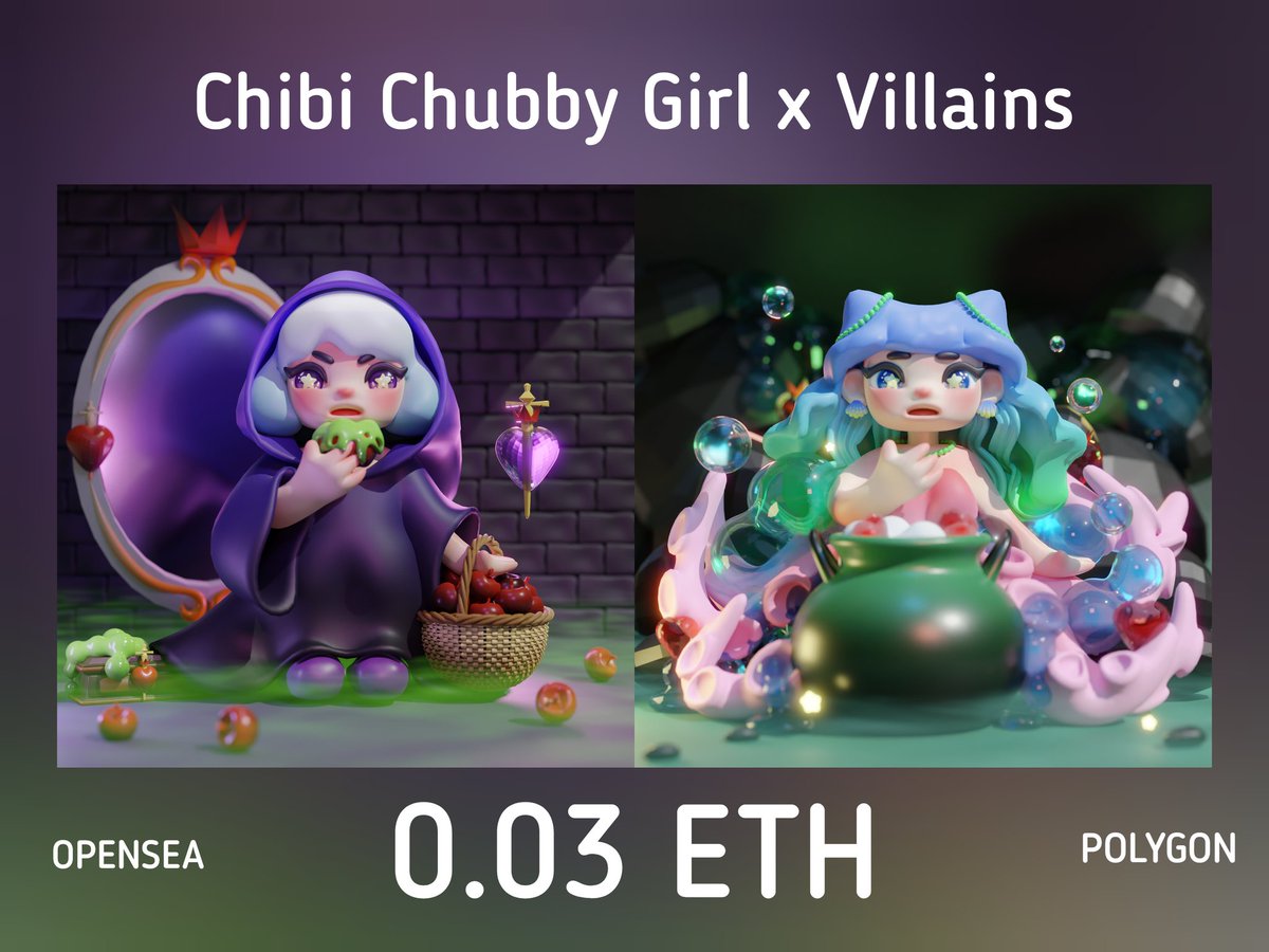 EggCooker on Twitter: "RT @PUNCHIO_K_NFT: 💜 Welcome to my Halloween 💜 🌟 Chibi Chubby Girls x ...