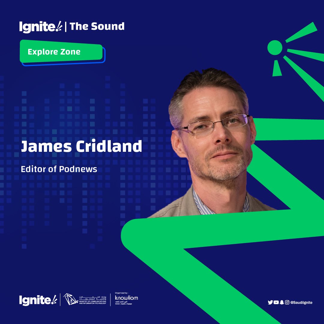 Ignite on Twitter: "#Ignite_the_Sound is excited to welcome @JamesCridland, Editor of @Podnews ...