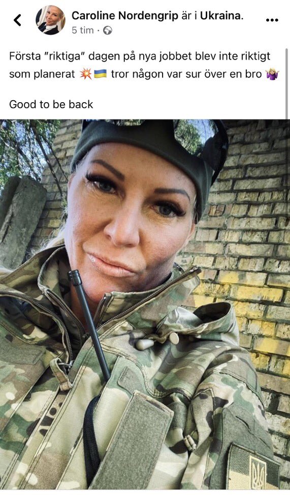 Existenz.se on Twitter: "F.d riksdagsledamoten Caroline Nordengrip är i Ukraina! # ...