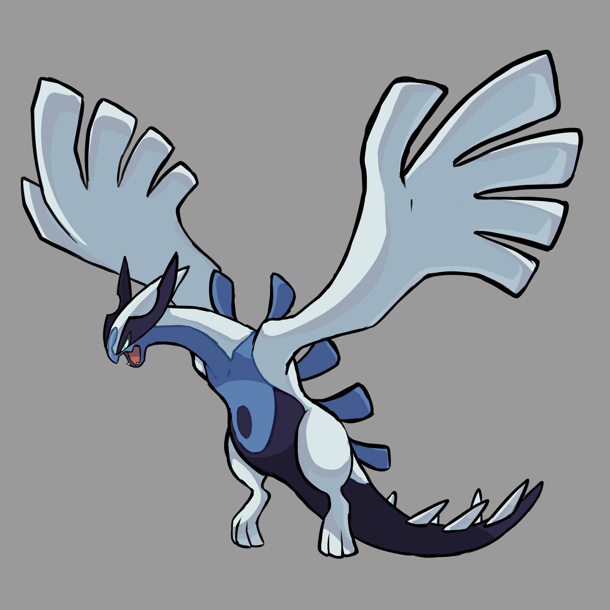 Pokemon Mega Lugia Mega Archiord Lugia Ex Green Foil Fan Art Display