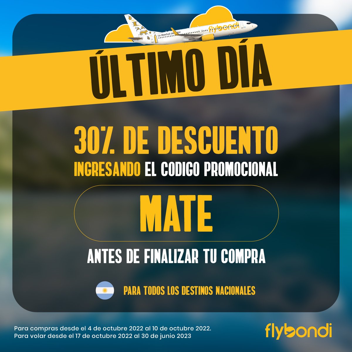 flybondi on Twitter: "El finde largo se termina con unos amargos 💛 Mandale click acá 👉 https ...