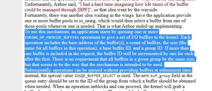 Gavin Ray on Twitter: "Shower thought: io_uring lets you pre-allocate and register a pool of ...