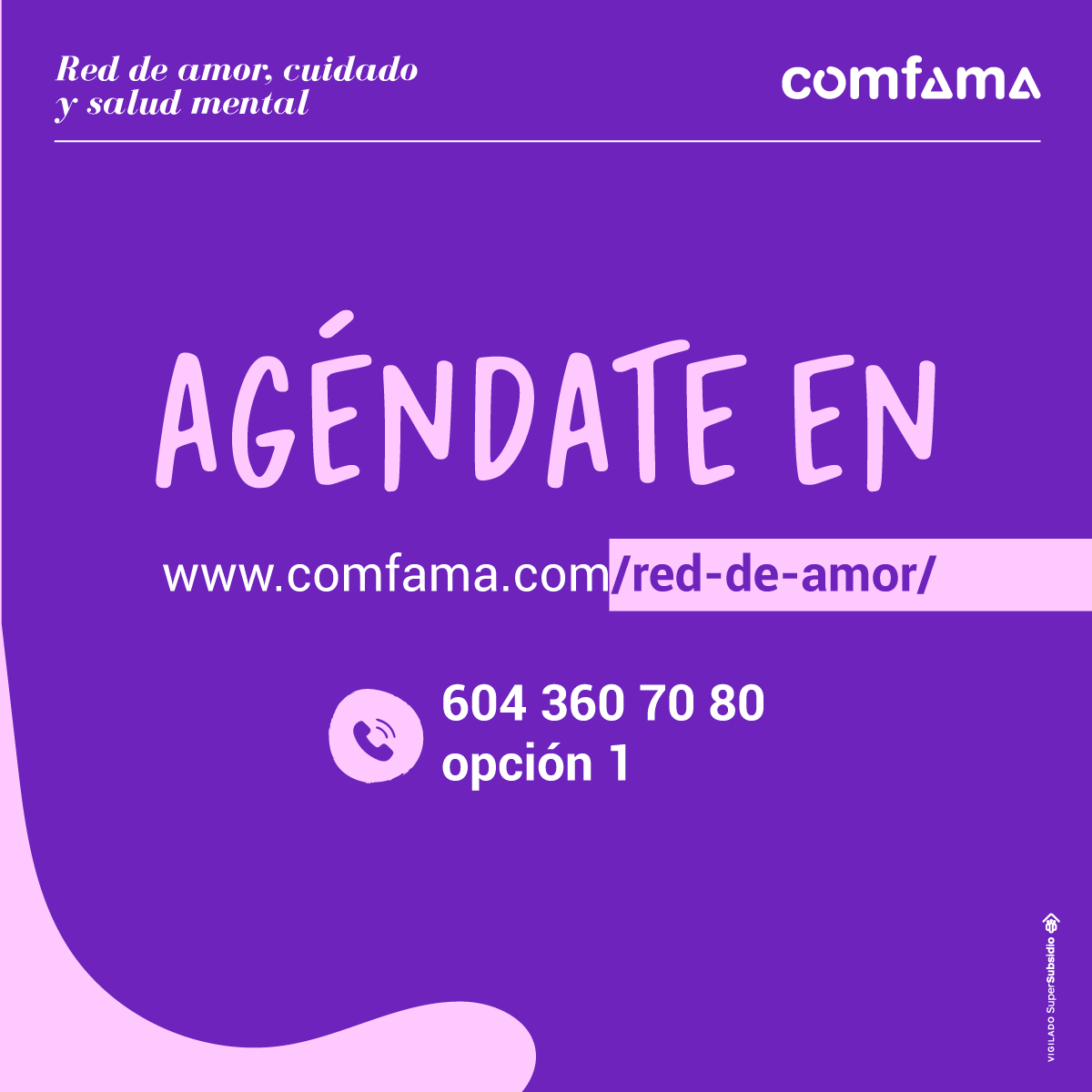 Comfama on Twitter: "Agenda tu cita llamando al 604 3607080, opción uno, o ingresando a https ...