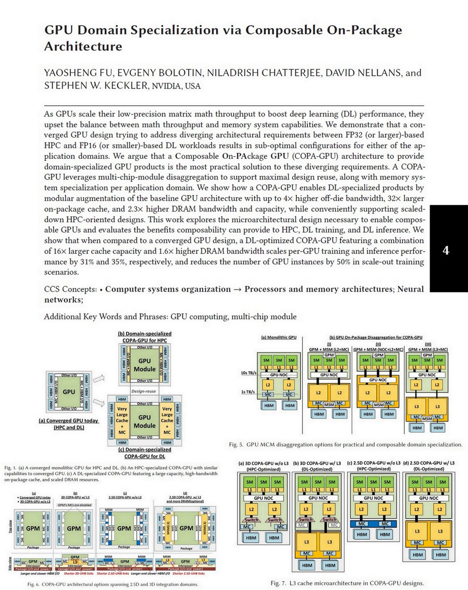 OGAWA, Tadashi on Twitter: "以前話題となった、NVIDIA Composable On-PAckage GPU (COPA-GPU) architecture ...