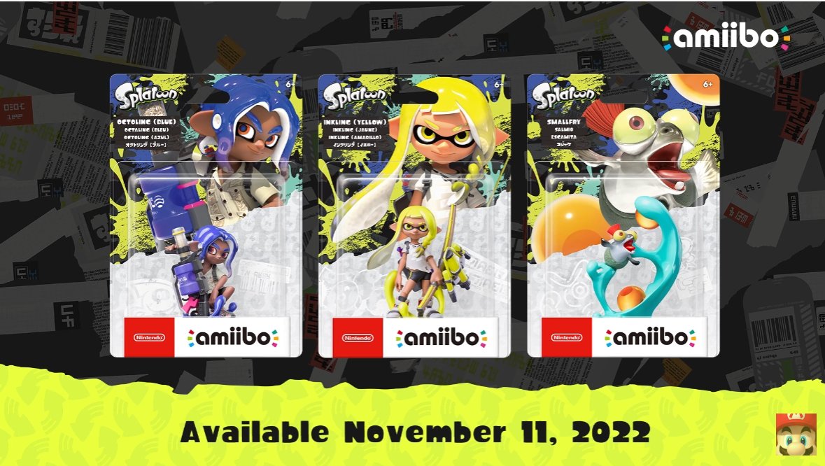 Amiibo News on Twitter: "Splatoon 3 amiibo arrive on November 11th in North America! Here's all ...