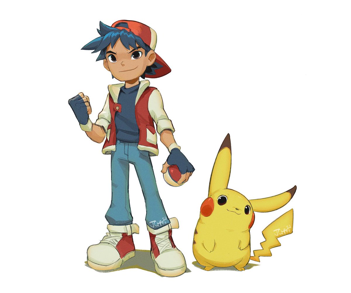 「my take on Red and Pika 」|Justin Chanのイラスト