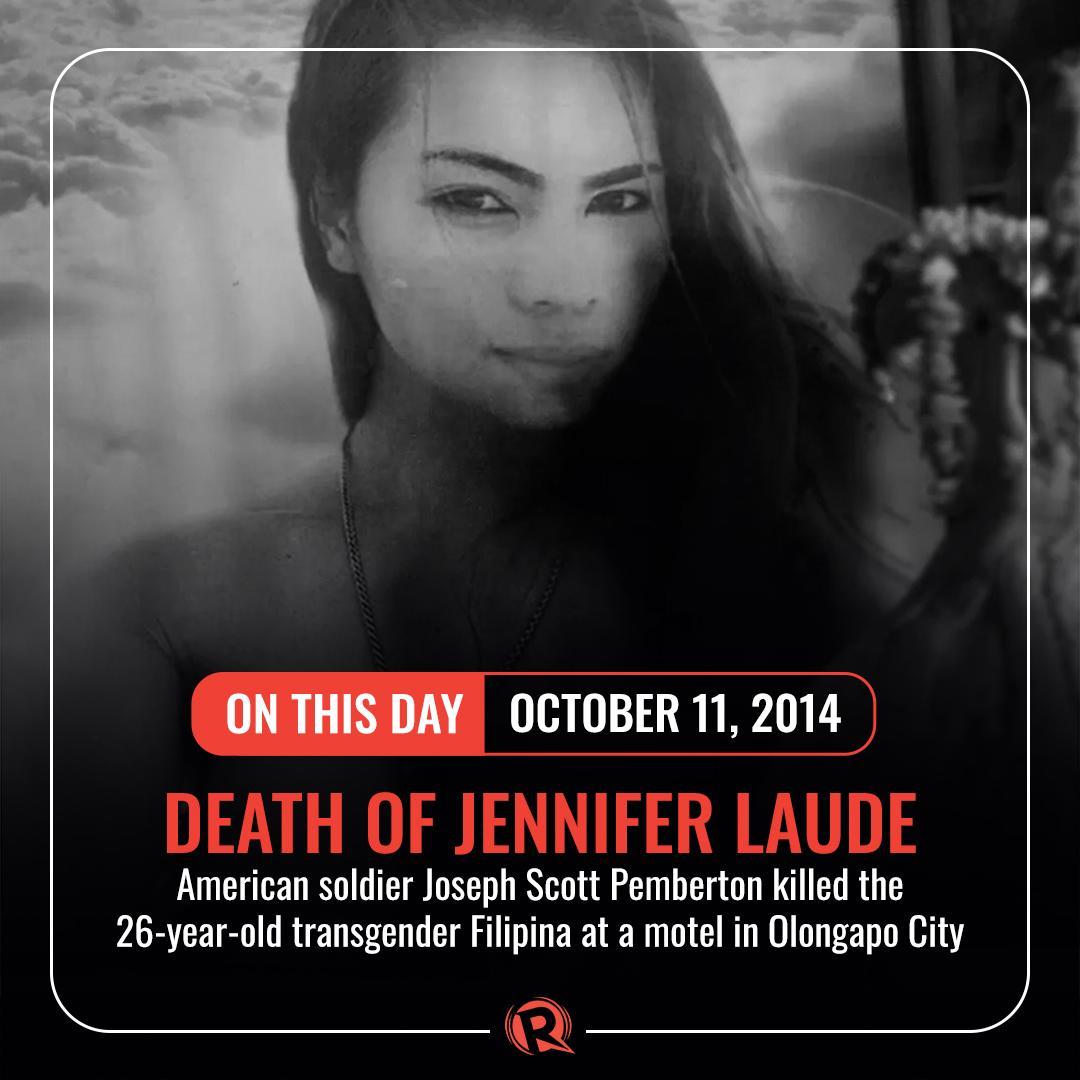 OnThisDay : Transgender Filipina Jennifer Laude died of asphyxia by ...
