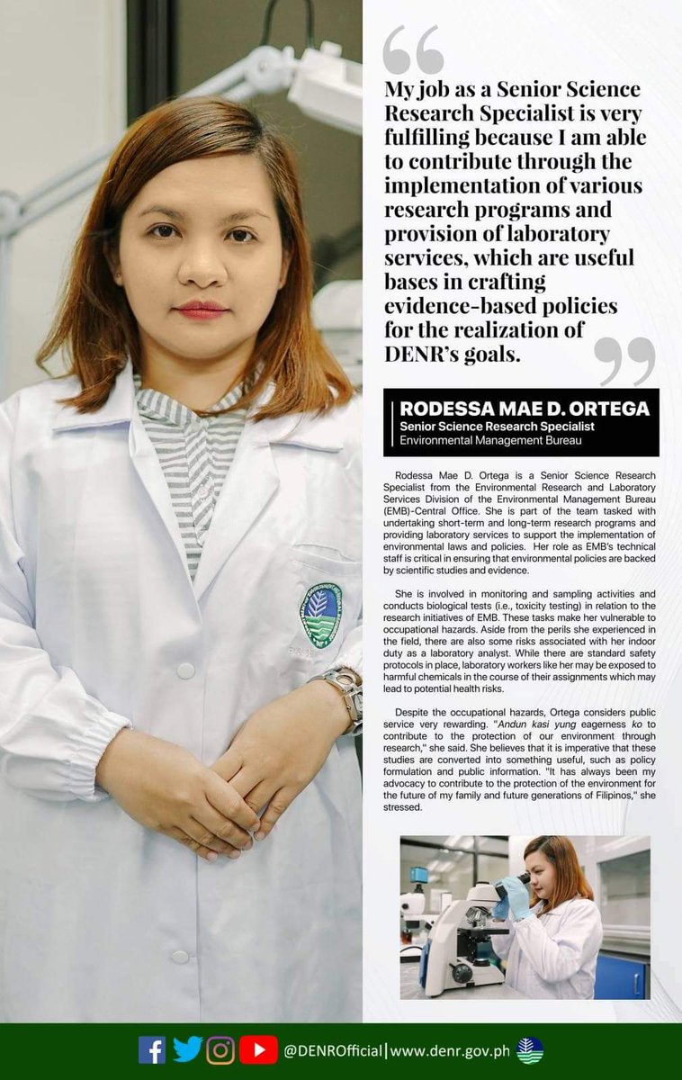 DENR on Twitter: "READ: Alagad ng Kalikasan Stories | Rodessa Mae D. Ortega Ortega has dedicated ...