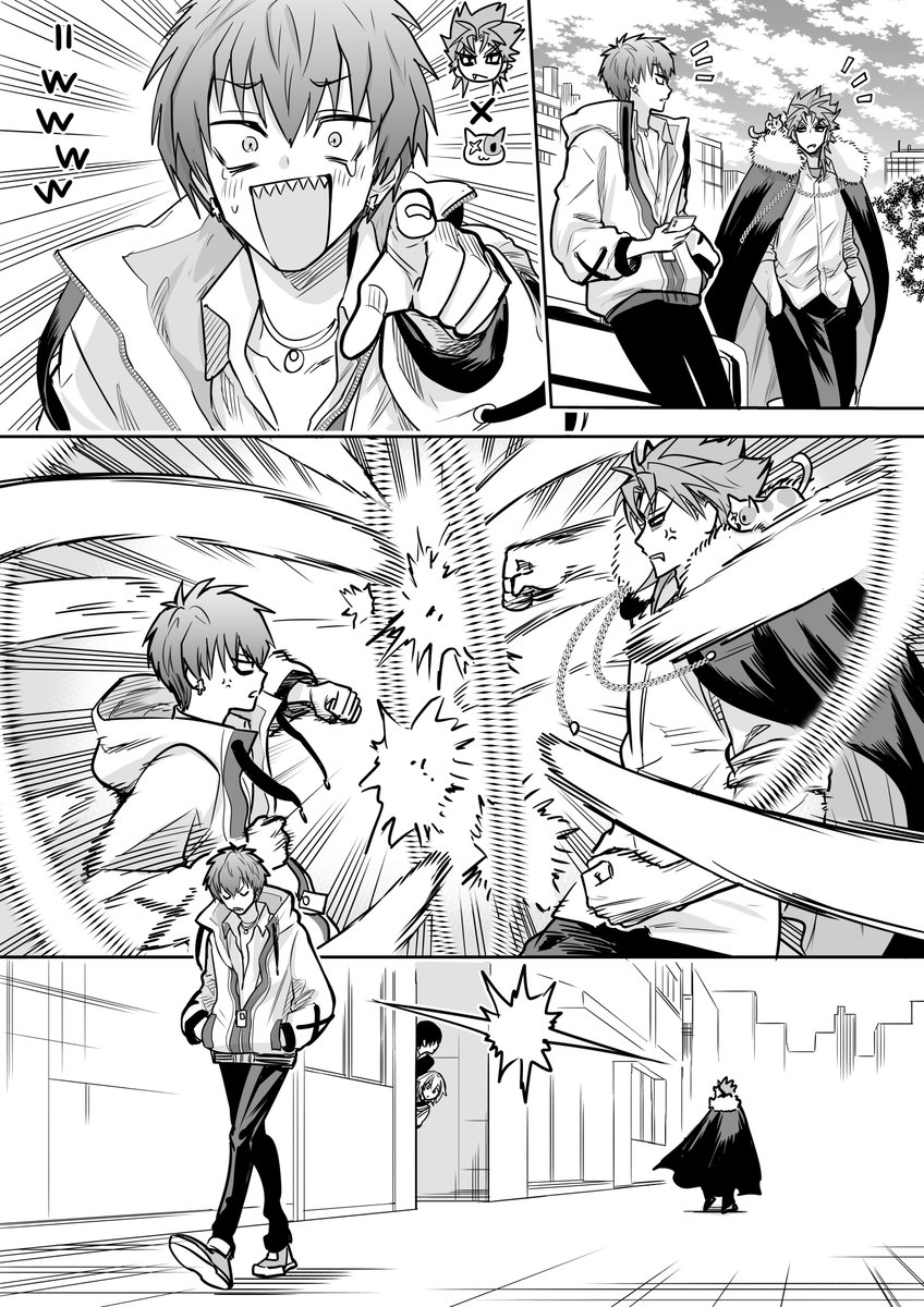 「ネコに懐かれた筆頭ヤンキー・ザクラ/6 腹立つ顔なじみ #ケンランバンカラ #純白と黄金 」岡叶 comitia151き04aの漫画