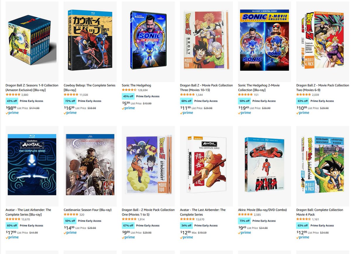 Anime Sale via Amazon (Prime Only). https://t.co/msHnPXCmPL Cheap Ass ...