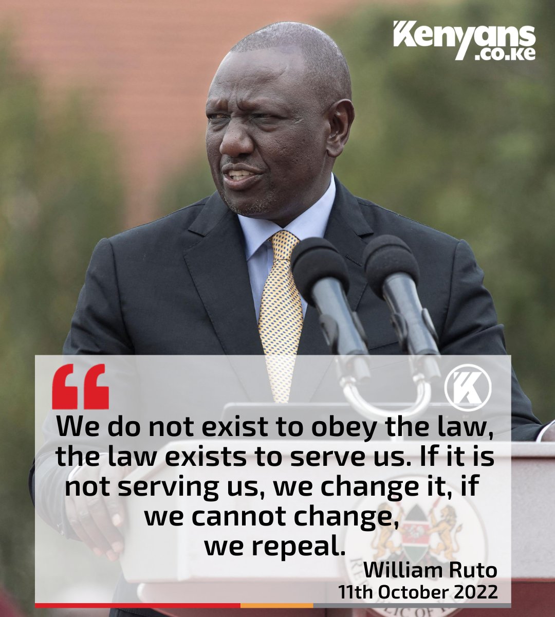Kenyans.co.ke on Twitter: "We do not exist to obey the law, the law exists to serve us ...