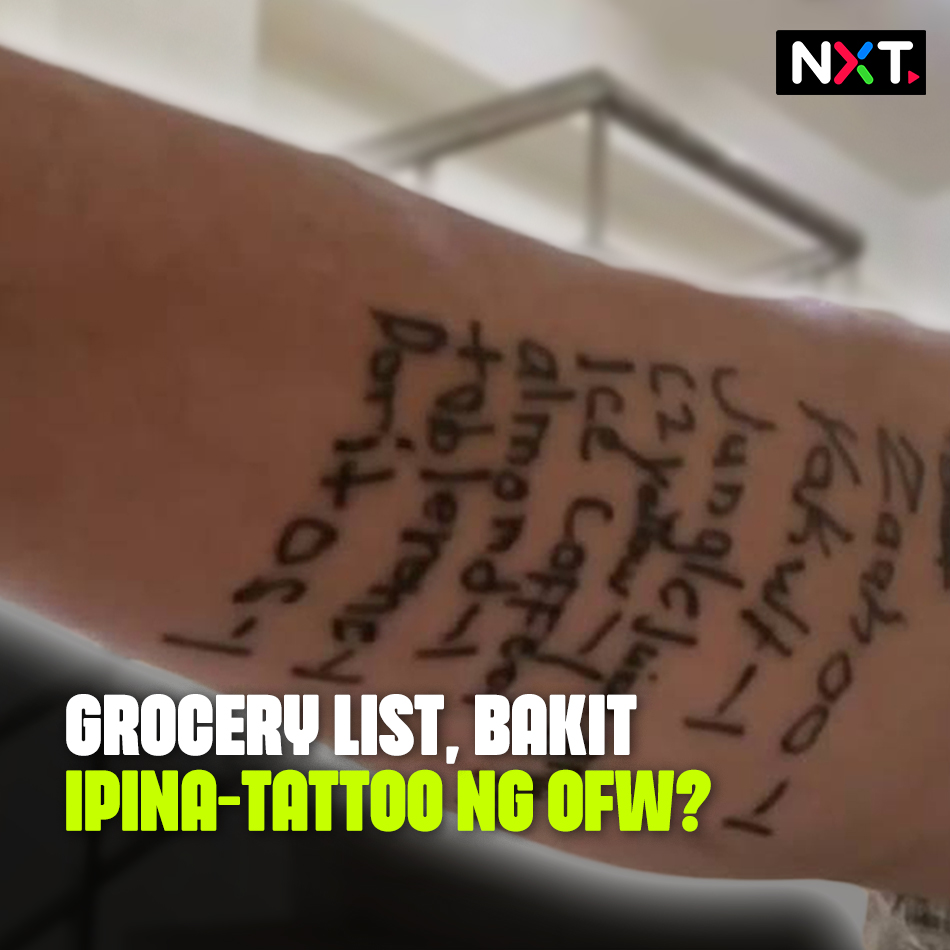 ABS-CBN News on Twitter: "Usap-usapan ngayon sa social media ang grocery list na ipina-tattoo ng ...