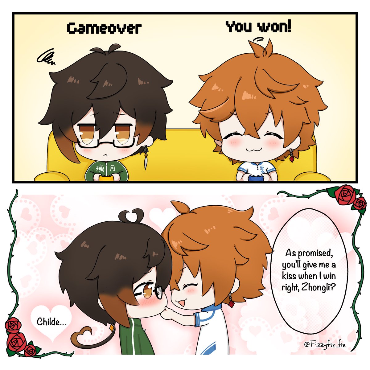 「Oh well, she's used to it #原神 #GenshinImpact #Zhongli #Chil」 Fiz の漫画