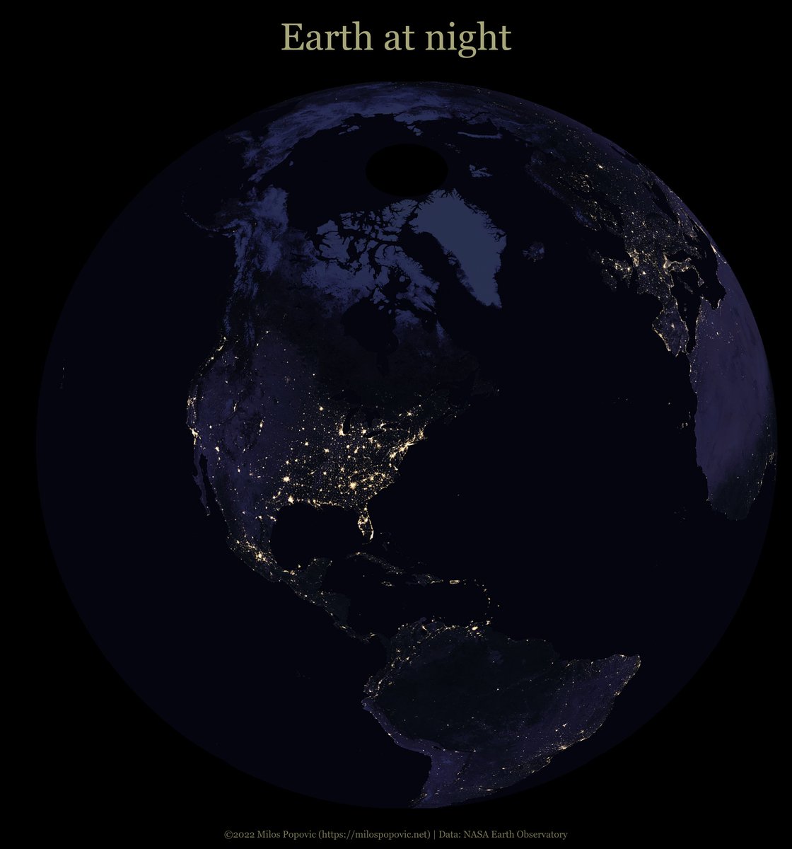 I mapped Earth at night using satellite data 🪩 #earth #RStats # ...