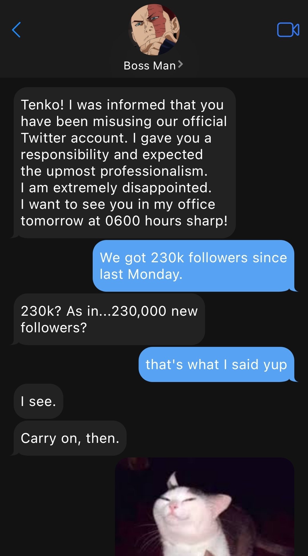 Hot Potato on Twitter: "Endeavor found out about Tenko's SocMed activity oop 👀 [Shiggy-Endeavor ...