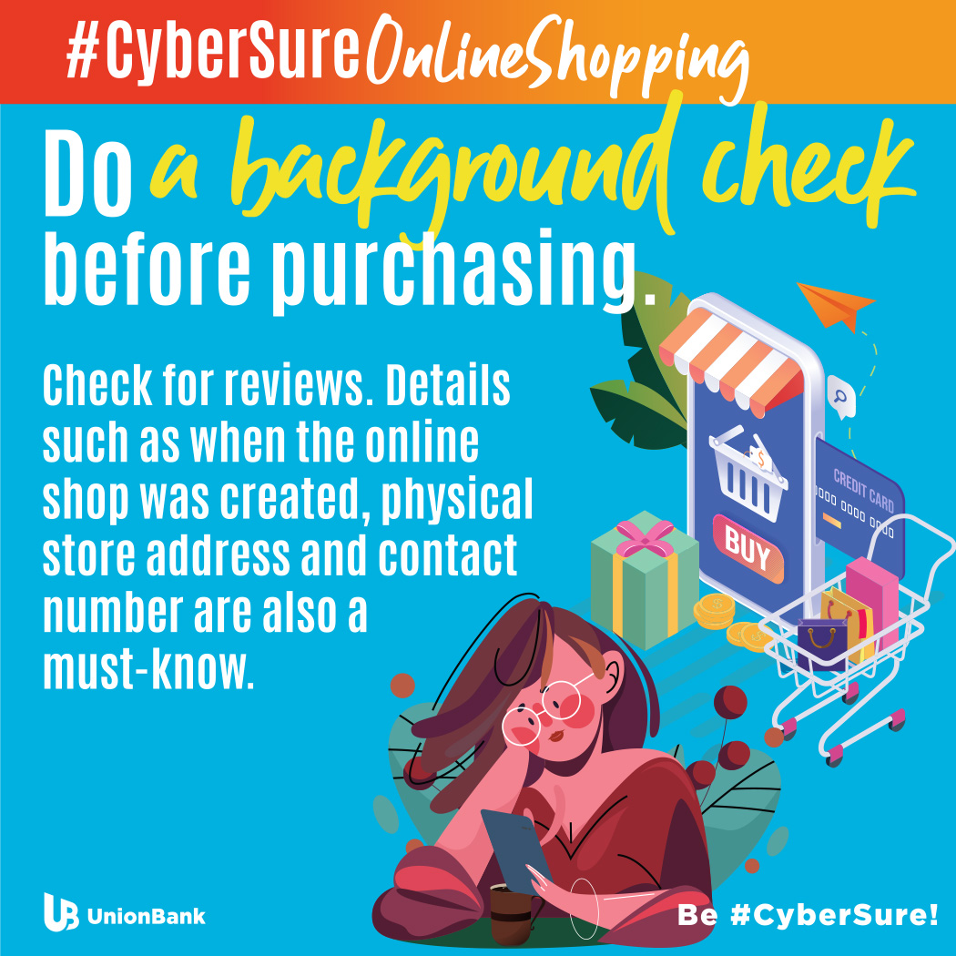 Union Bank of the Philippines on Twitter: "Be a #CyberSure online shopper!"