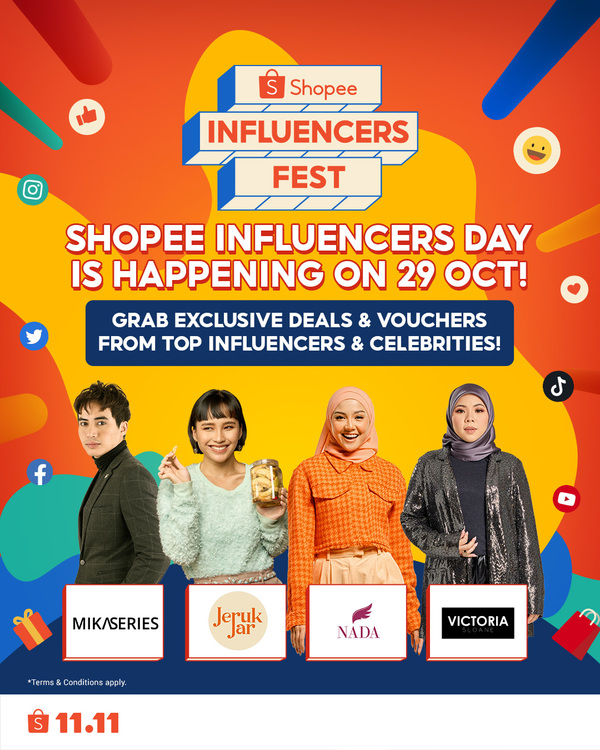 Shopee Malaysia on Twitter: "Spot your favourite influencer & their products? Enjoy BIGGER deals ...