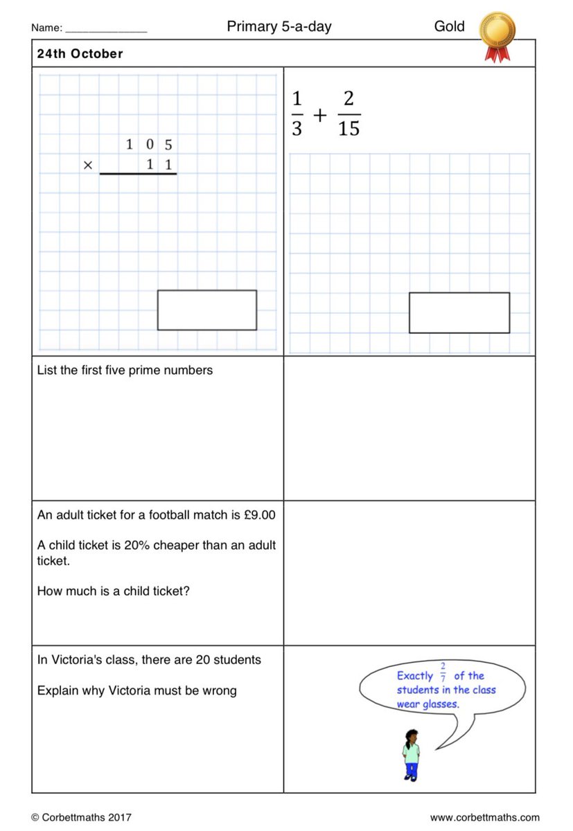 Corbettmaths On Twitter Primary 5 a day With 4 Levels Of Difficulty corbettmaths-on-twitter-primary-5-a-day-with-4-levels-of-difficulty
