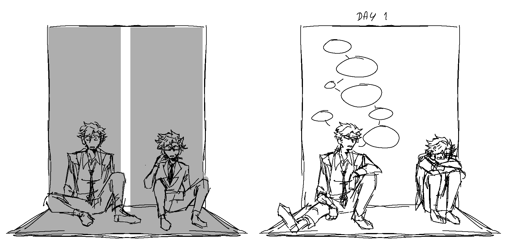 Rix (Commissions: OPEN) on Twitter: "#elevatorhitch [ending 8 [cont.]] sketches, https://t.co ...