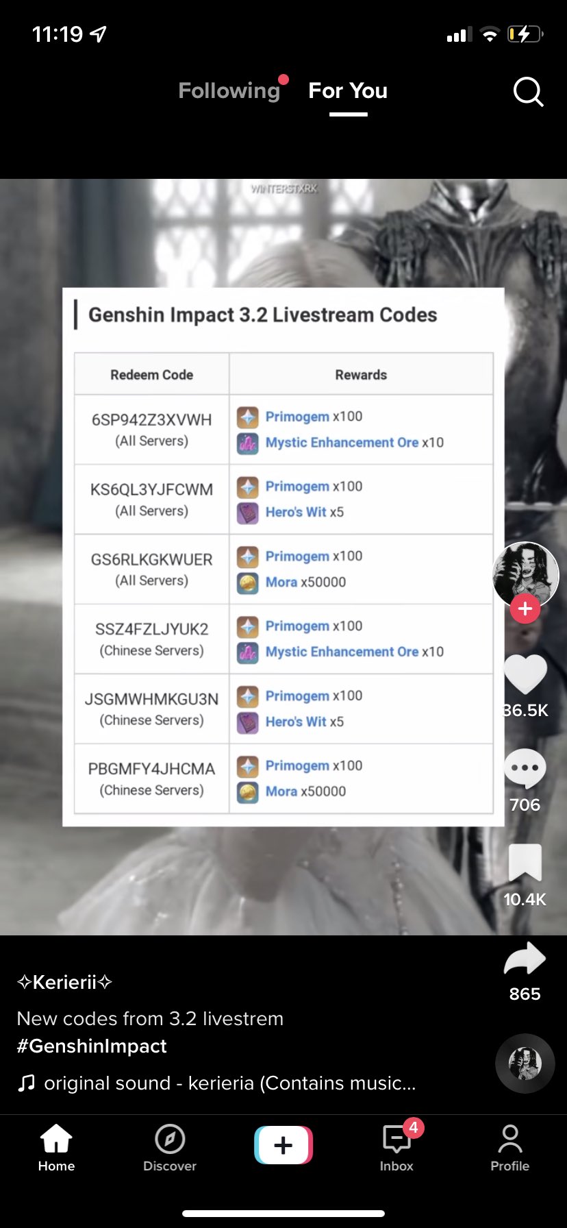 mother issues on Twitter: "@ItsMeApolloUwU Genshin codes that expired before I got the chance to ...