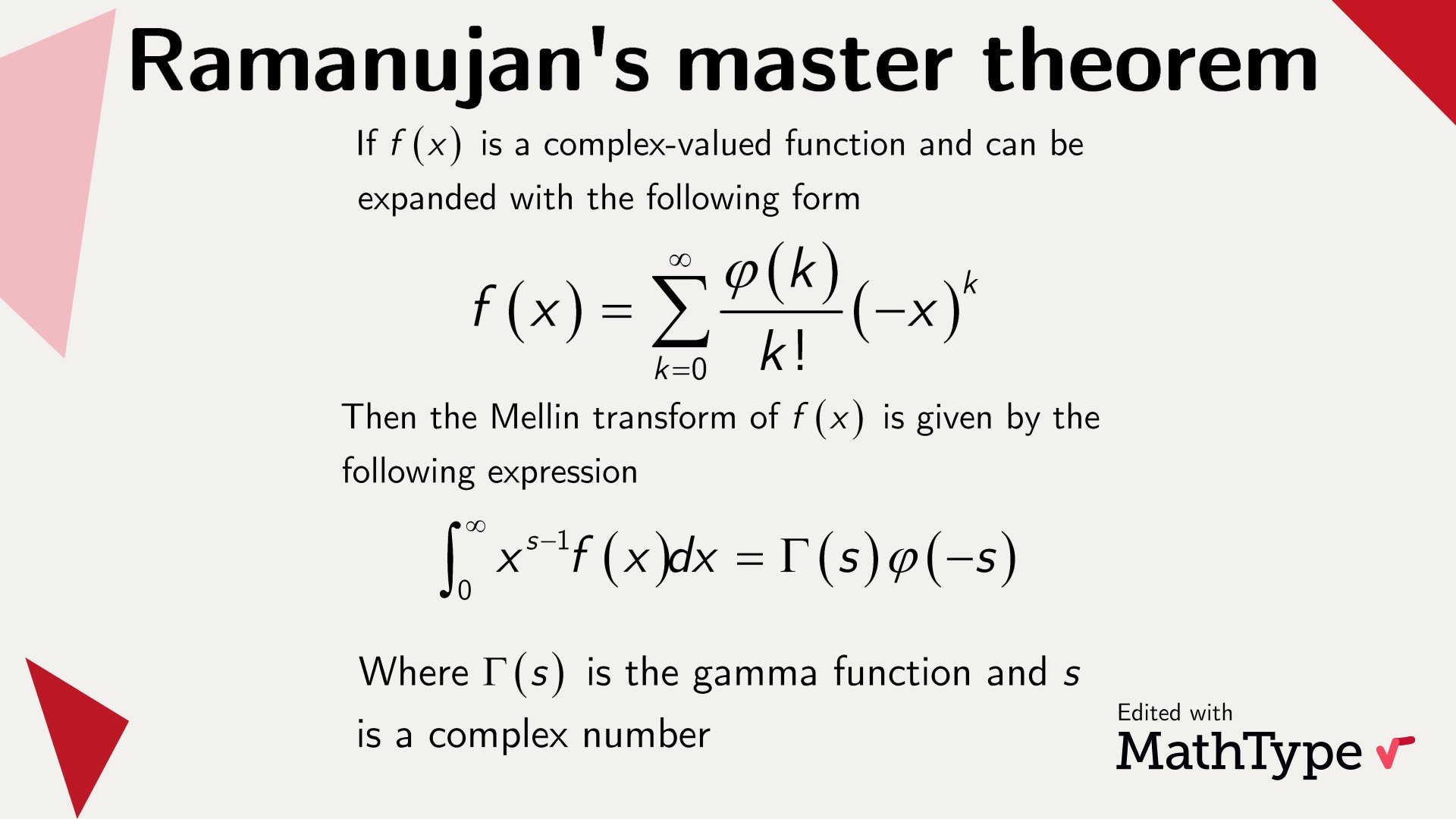 Ramanujan Theorems And Discoveries