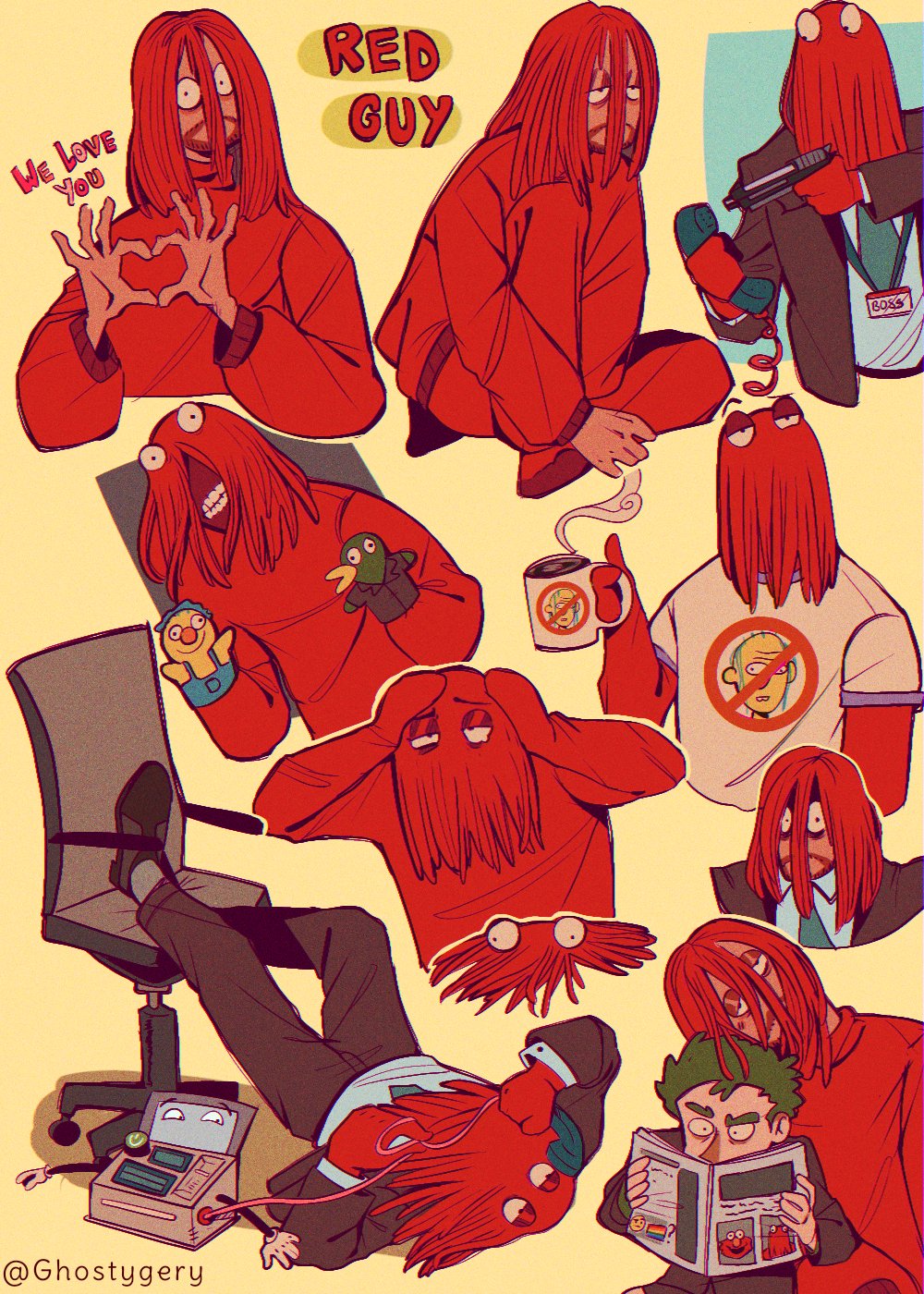 Ghostygery on Twitter: "Medio fandom, simpea a un trapeador con ojos y no lo pueden negar #DHMIS ...