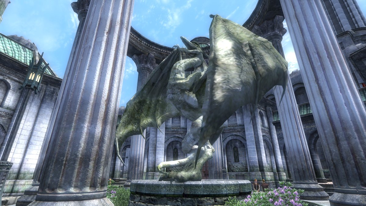 UESP on Twitter: "Pictured: The Statue of Akatosh in the Talos Plaza District of the Imperial ...