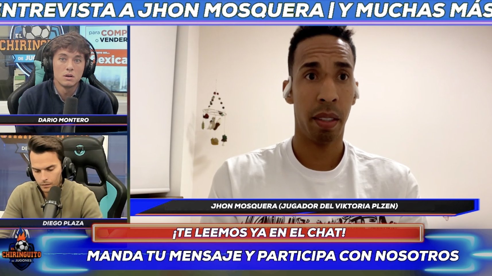 El Chiringuito TV on Twitter: "🗣️ JHON MOSQUERA (@jhmosquera18), jugador del Viktoria Plzen: 🔴🔵 ...