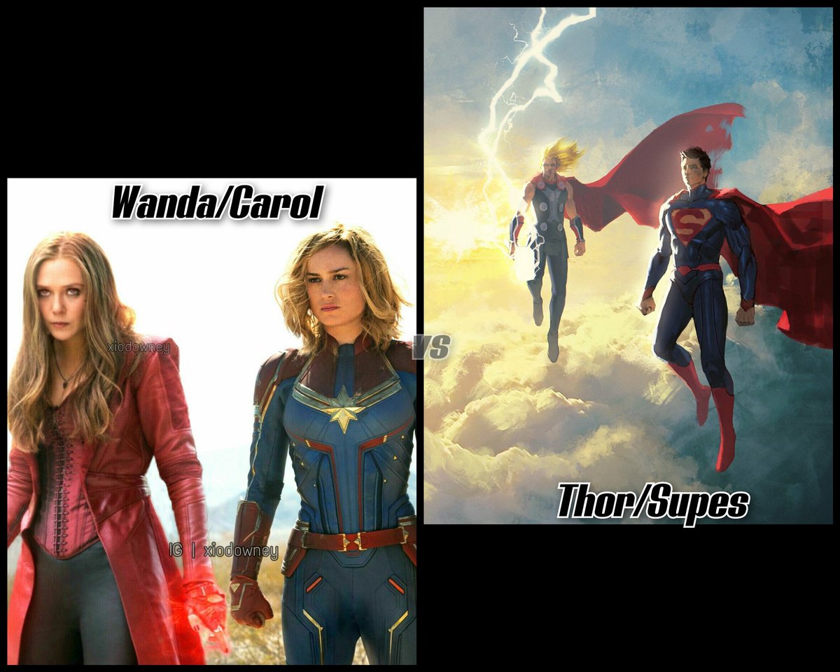 Who Would Win? on Twitter: "Scarlet Witch/Captain Marvel vs. Thor/Superman #DEATHBATTLE # ...