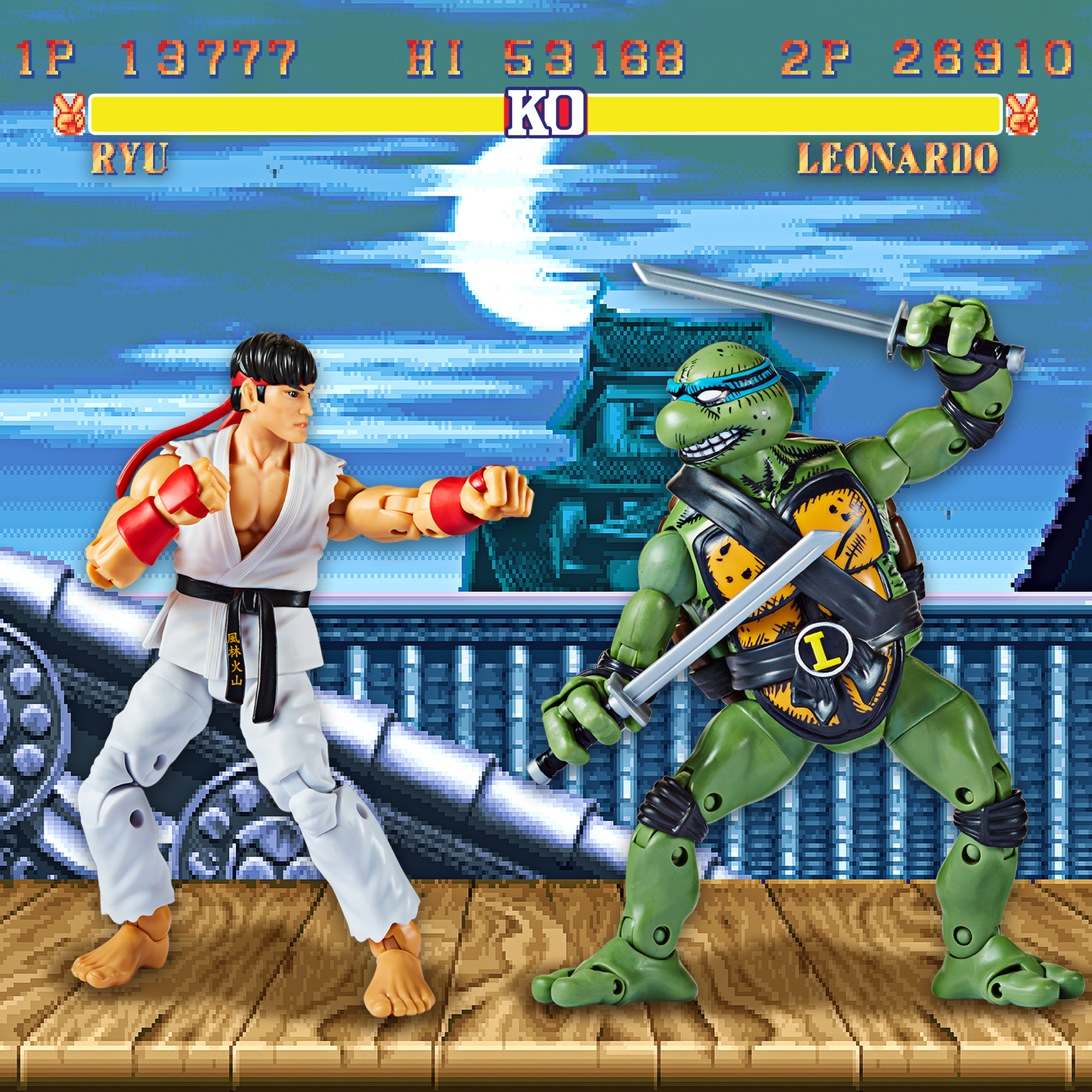 Teenage Mutant Ninja Turtles vs Street Fighter Ryu and Leonardo 35th ...